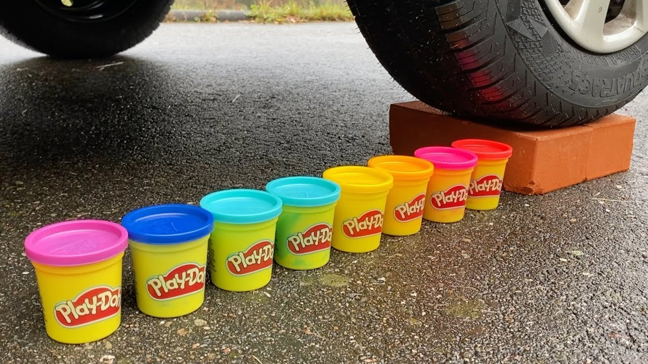 EXPERIMENT: CAR VS PLAY DOH - Crushing Crunchy & Soft Things by Car ...